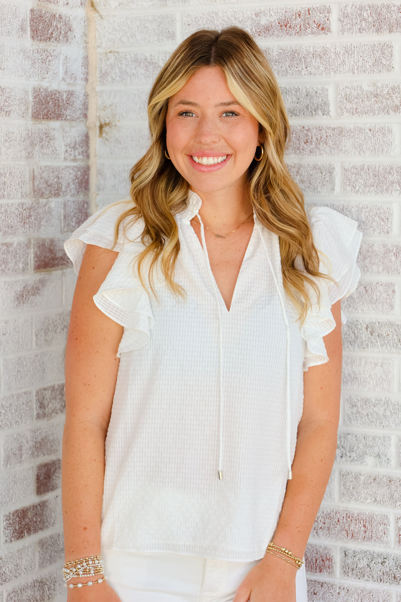 Flirty Fun Flutter Sleeve Gingham Top *FINAL SALE* – Southern Charm ...