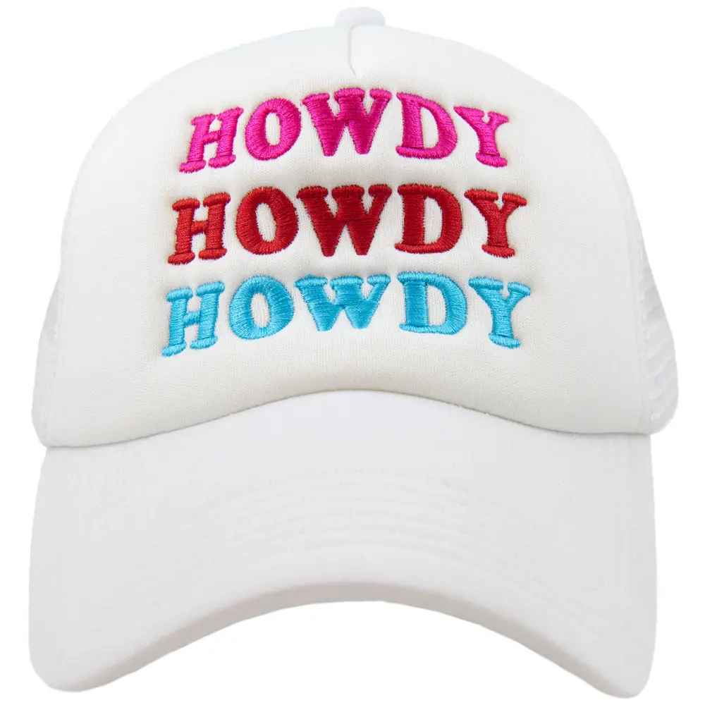 Howdy Howdy Howdy Foam Trucker Hat - White – Southern Charm Clothing